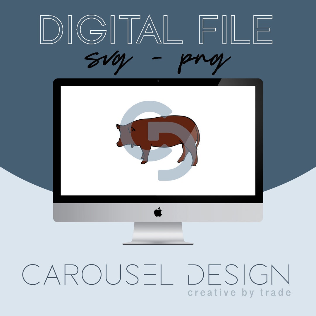 Red Wattle Pig Livestock Graphic Digital File 2021.4 - Etsy