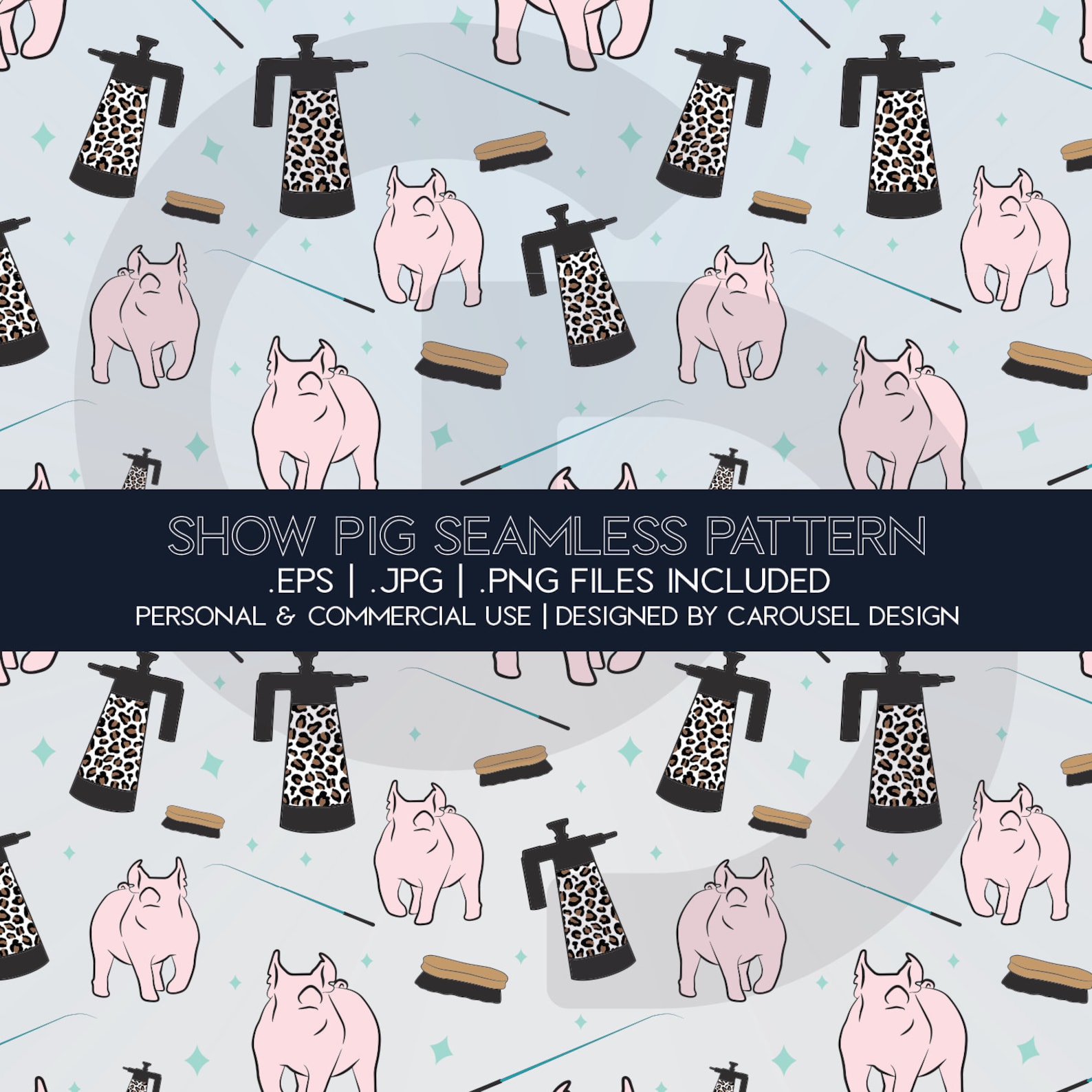 Show Pig Seamless Digital Pattern File Digital File 2022 - Etsy