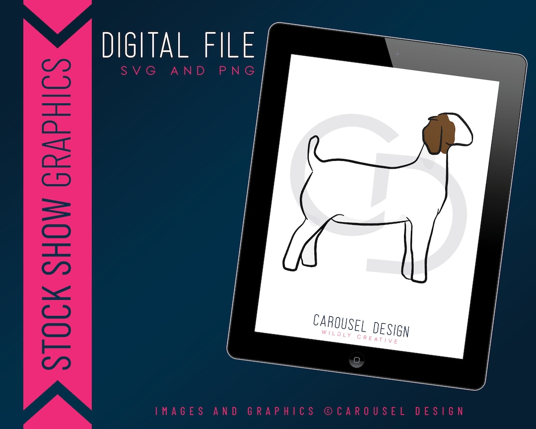 Show Goat Doe Livestock Graphic - Digital File 2023.1 - Etsy