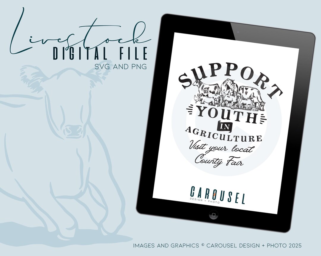 Support Youth in Ag (2 Versions) - Digital SVG & PNG - Etsy