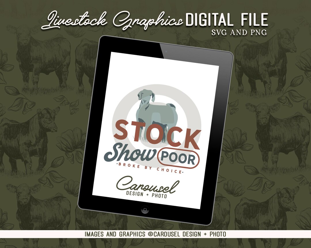 Stock Show Broke Goat Livestock Graphic - Digital SVG & PNG - Etsy