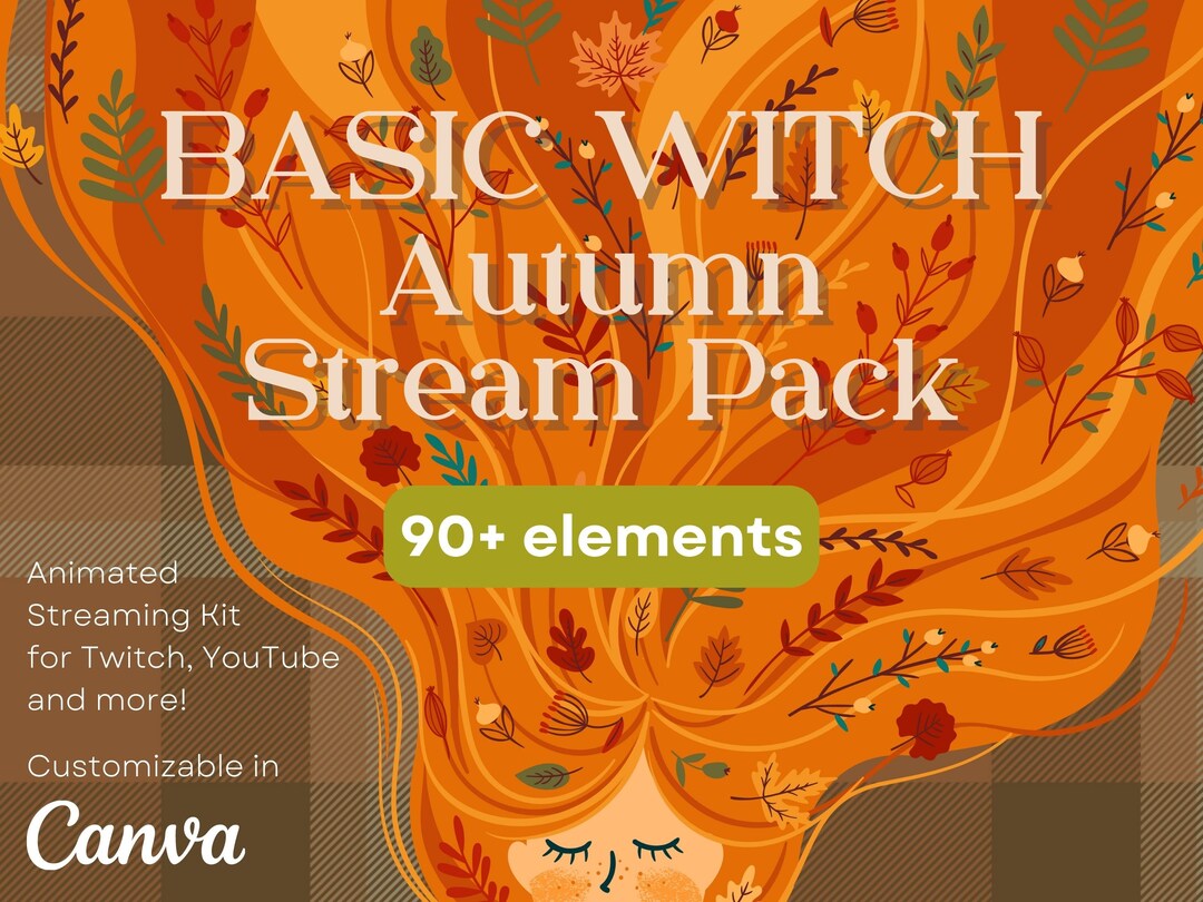 Basic Witch Autumn Stream Pack | Twitch Stream Overlay Pack | Twitch ...