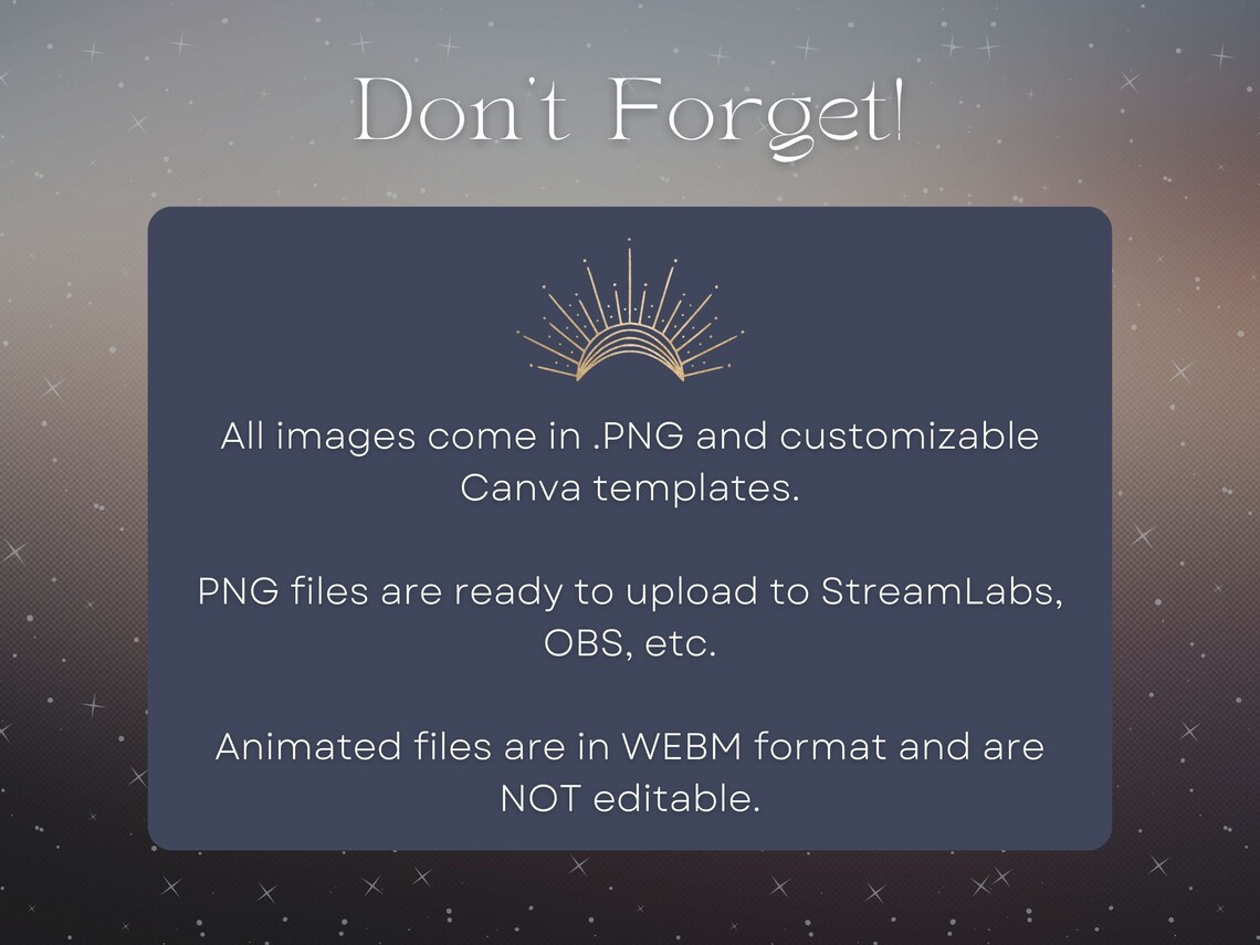 Celestial Moon and Stars Twitch Stream Overlay Package Twitch Overlay ...
