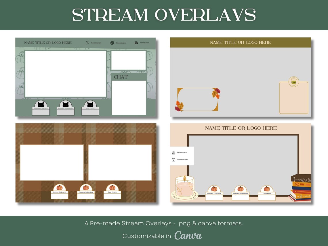 Basic Witch Autumn Stream Pack Twitch Stream Overlay Pack Twitch ...