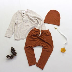 Rust Orange Infant & Toddler Hat Top Knot Hat Infant Beanie Little K ...
