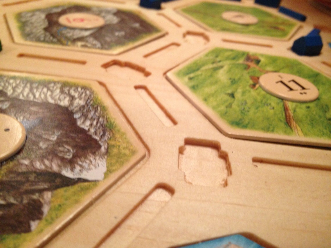 Settlers of Catan Game Board Wooden Tile Holder | Etsy