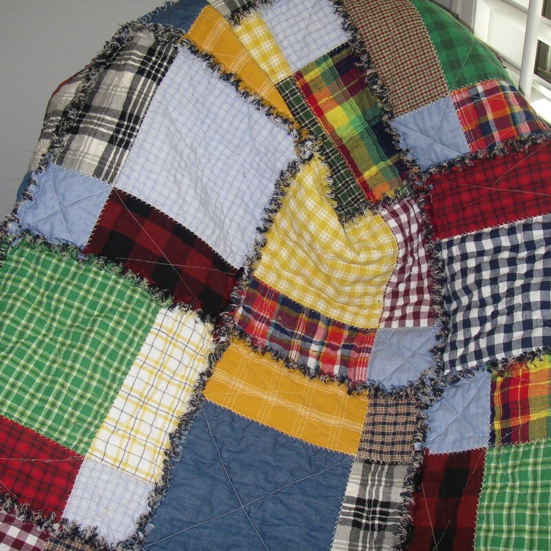 Primitive Rag Quilt - Etsy