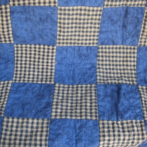 Country Rag Quilt, Farmhouse Rag Quilt, Roosters Rag Quilt, Blue, - Etsy