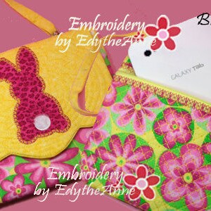 Peter Cottontail Flap Ereader/tablet Carrier Bag in the Hoop Embroidery ...