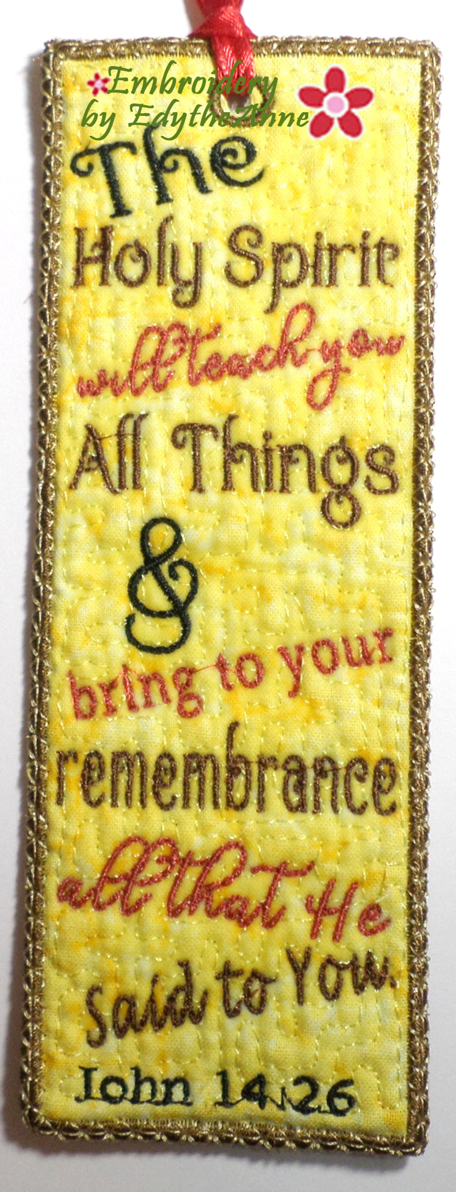 BOOKMARK SET of THREE Faith Based in the Hoop Machine Embroidery ...