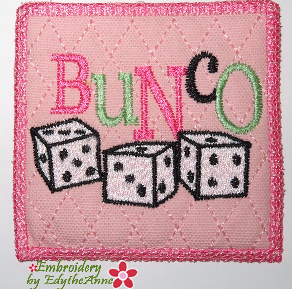 BUNCO COASTER in the Hoop Machine Embroidery- Digital Download - Etsy