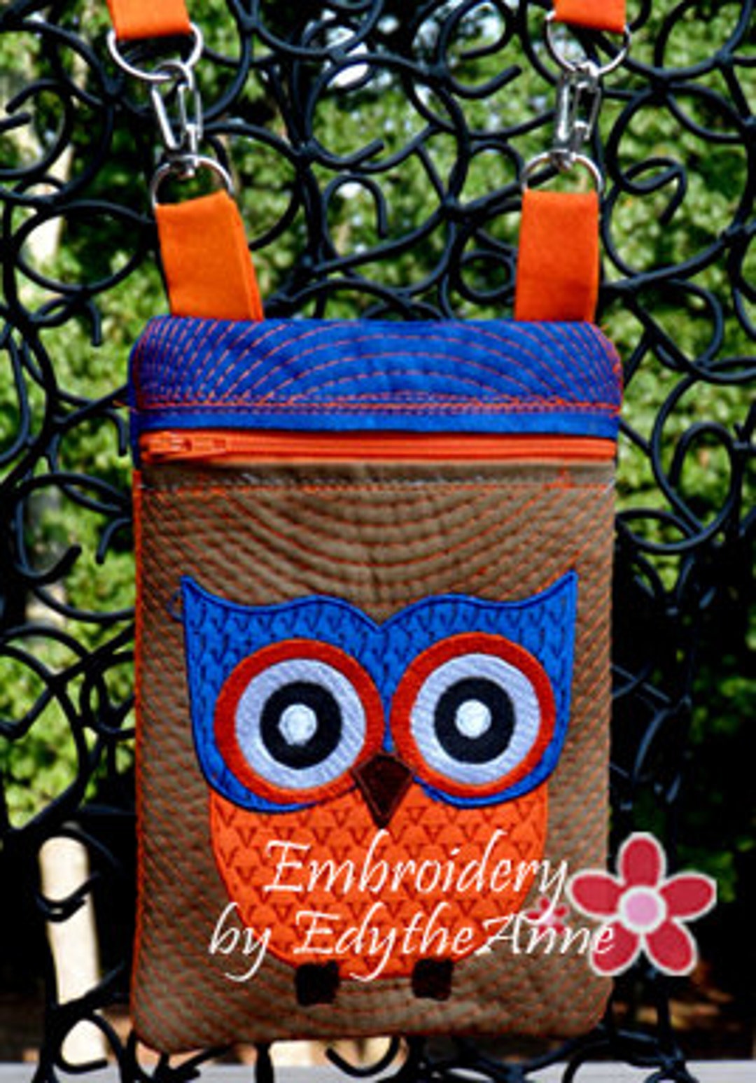 Girl's Owl Crossbody Purse. Completed in the Hoop Machine Embroidery No ...