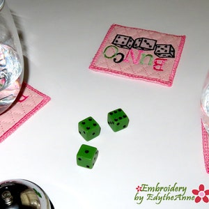 BUNCO COASTER in the Hoop Machine Embroidery- Digital Download - Etsy
