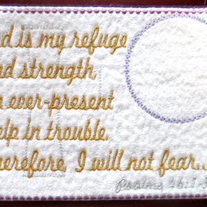 Machine Embroidered ITH Christian Mug Mat/mug Rug. Easy and Quick ...