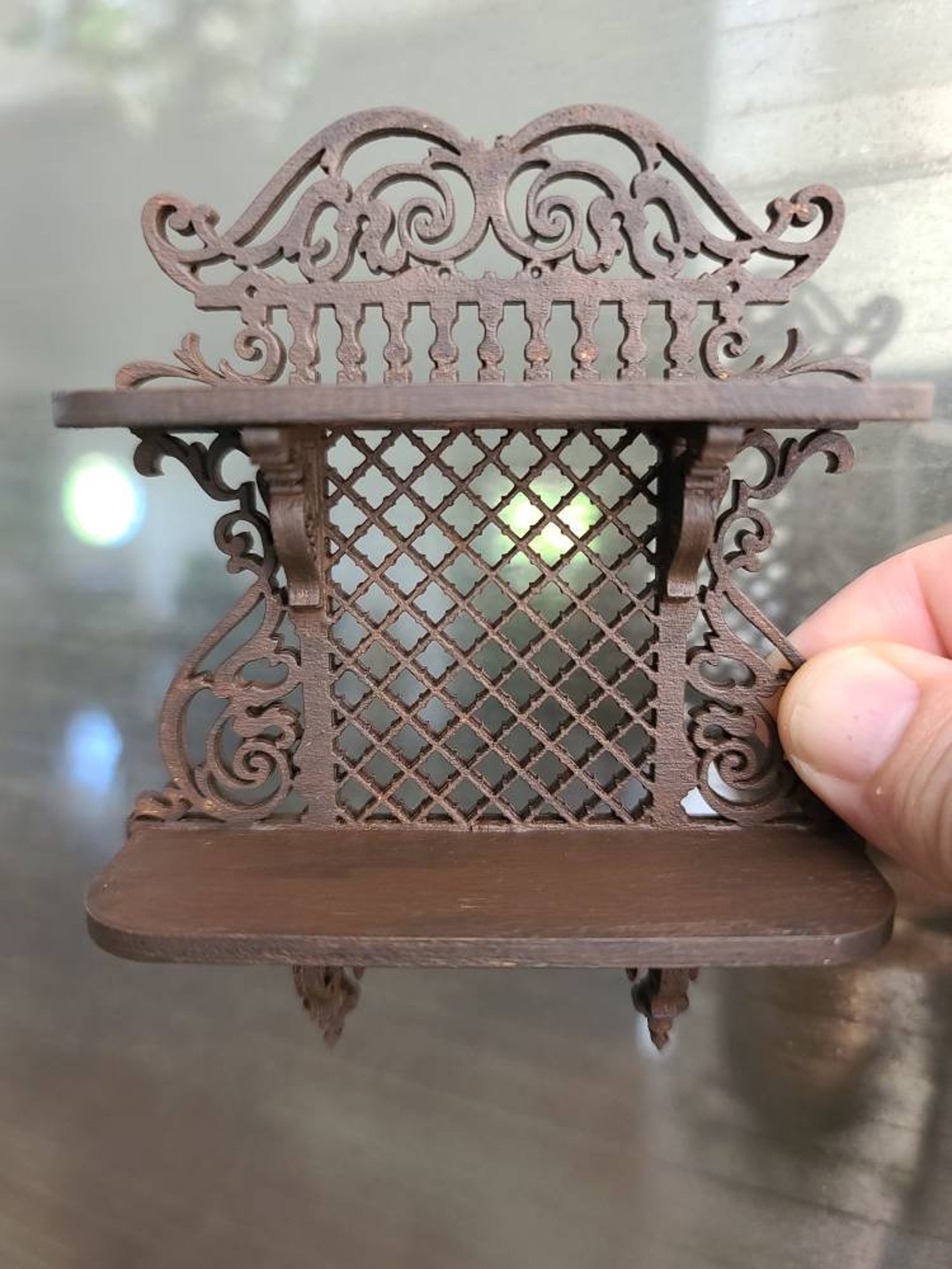 Dollhouse shelf-miniature shelf-dollhouse ornate | Etsy