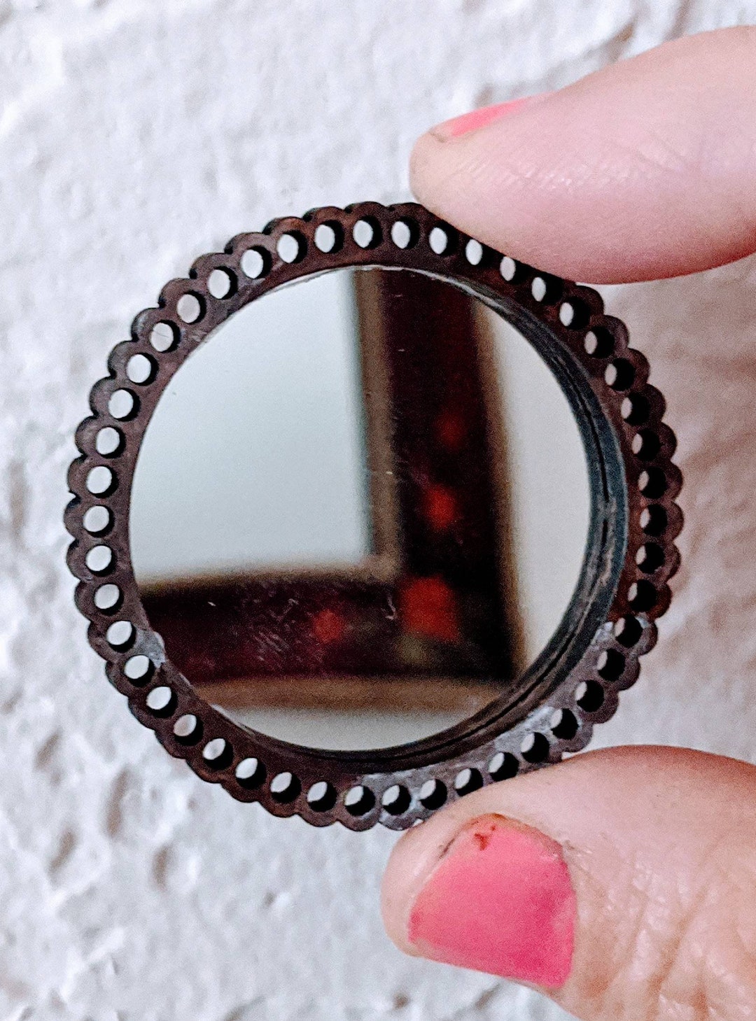 Dollhouse Round Mirror Miniature Bathroom - Etsy