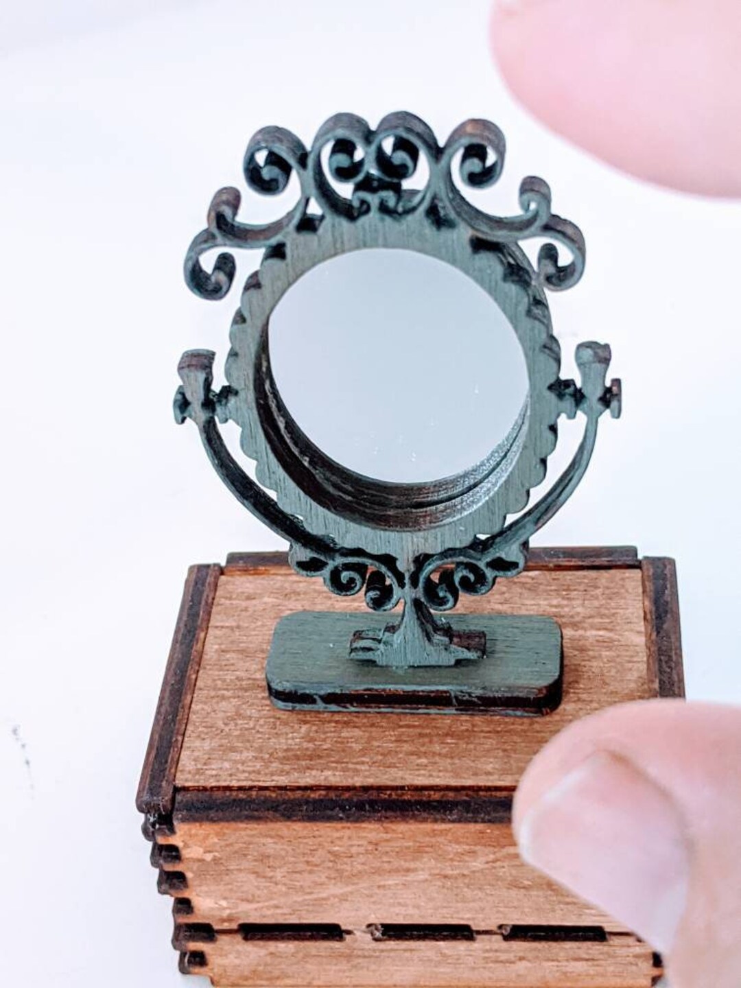 Dollhouse Miniature Pedestal Mirror - Etsy