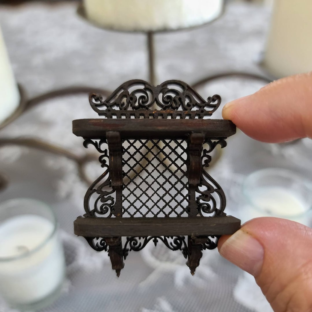 Dollhouse Shelf-miniature Shelf-dollhouse Ornate Shelf-dollhouse ...