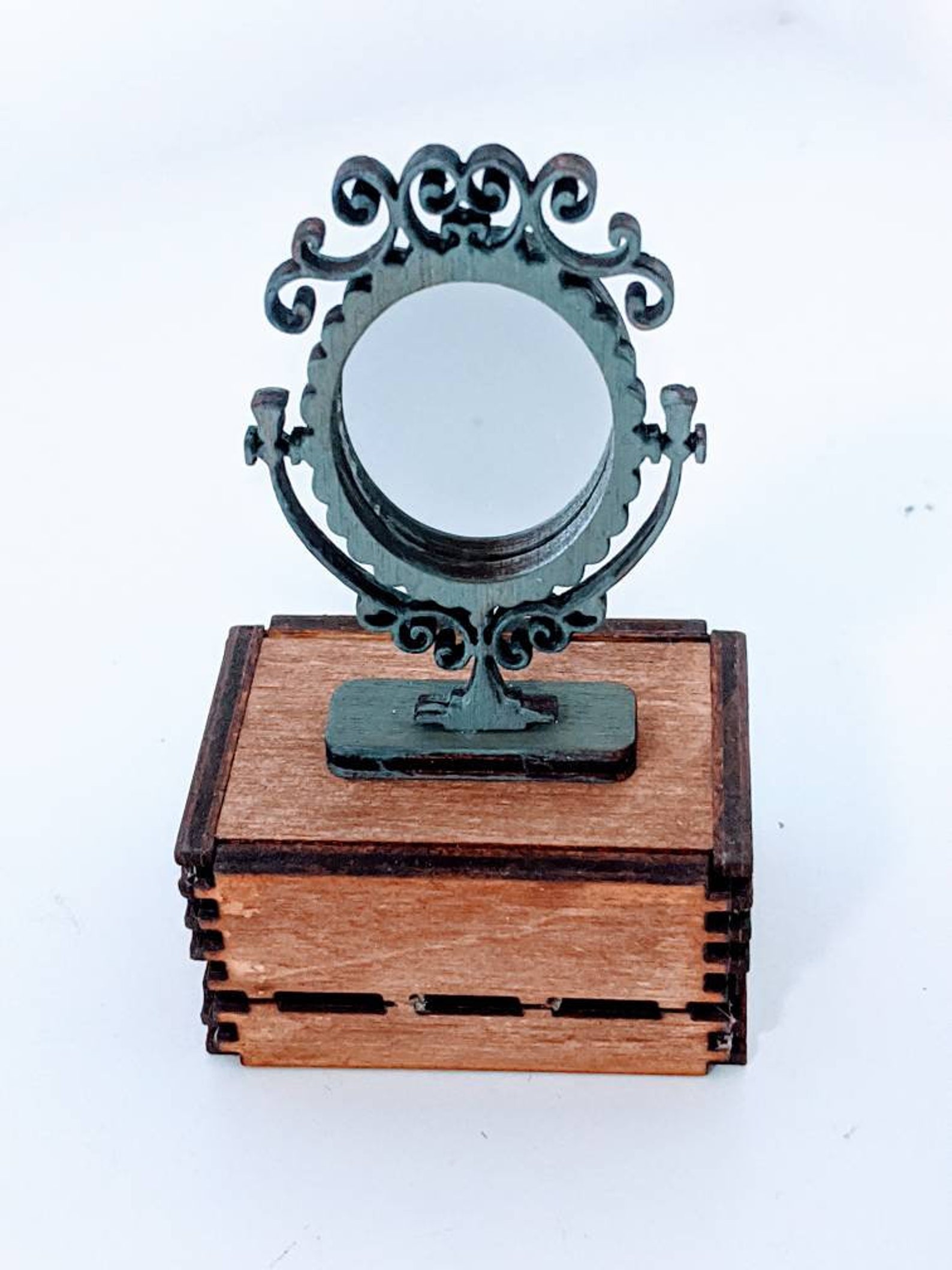 Dollhouse Miniature Pedestal Mirror - Etsy
