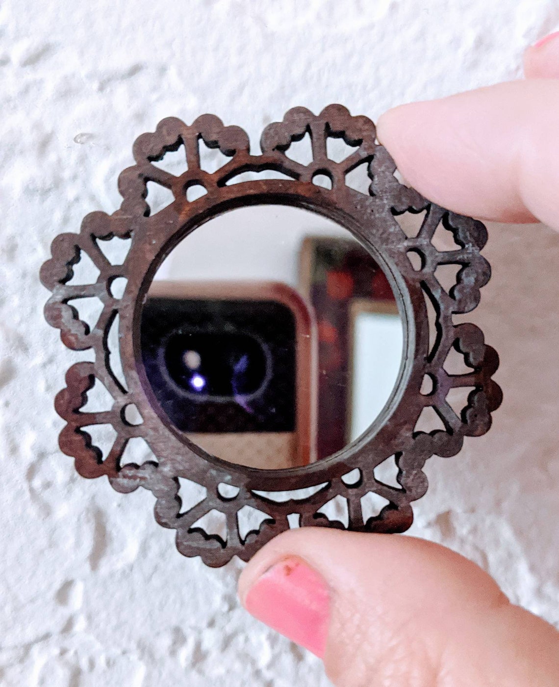 Dollhouse Wooden Miniature Decoritve Mirror. - Etsy