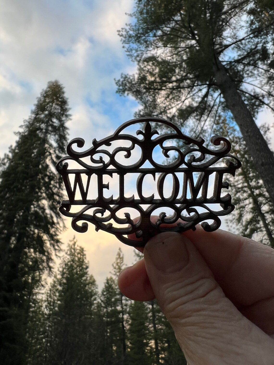 Dollhouse Miniature Wooden Welcome Sign - Etsy