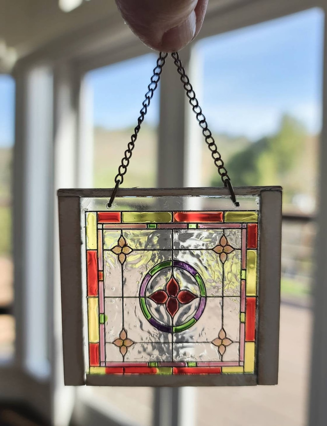 Miniature Stained Glass Look Acrylic Window Dollhouse Suncatcher - Etsy