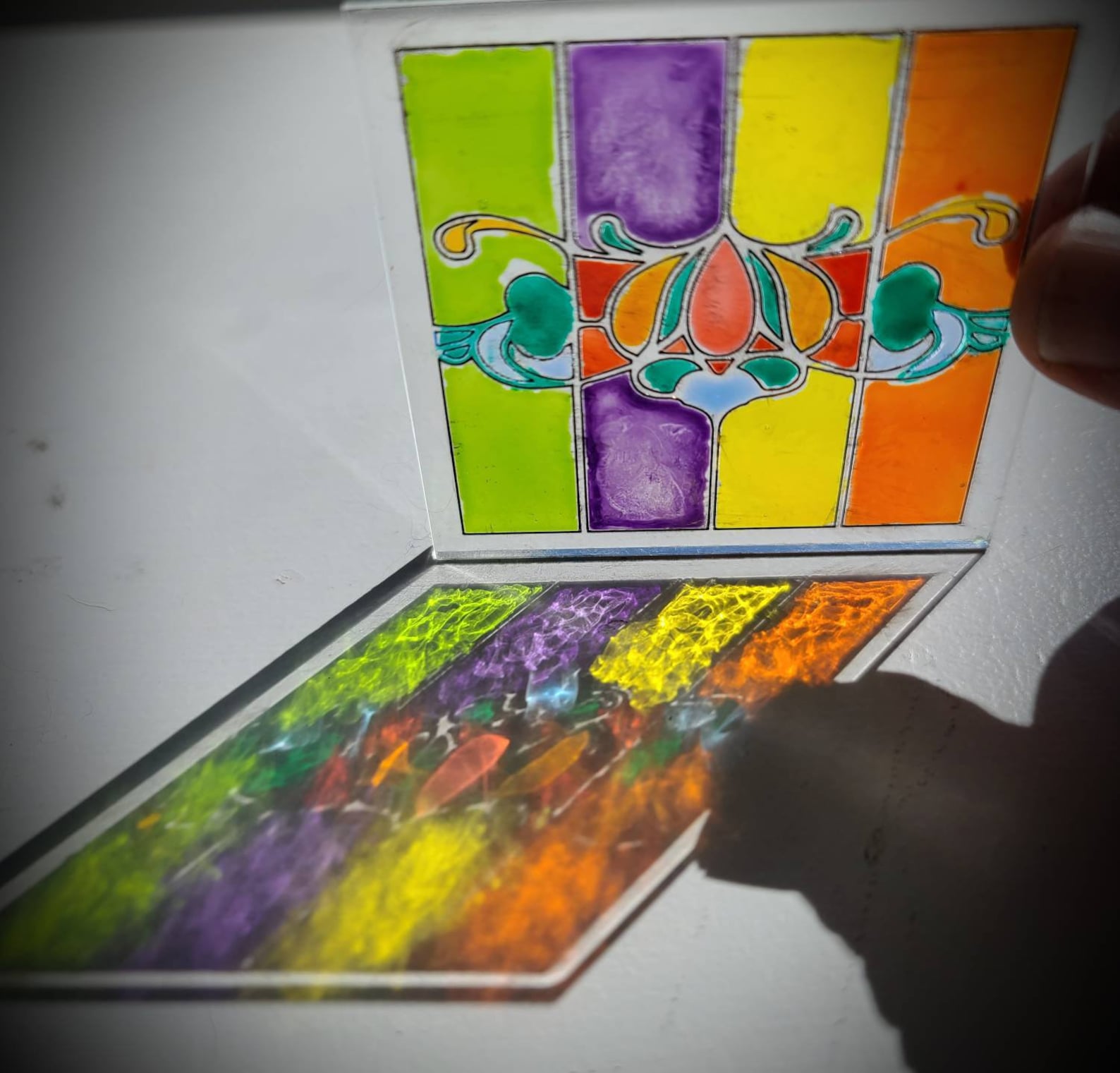 Dollhouse Acrylic Stained Glass Look Window. - Etsy