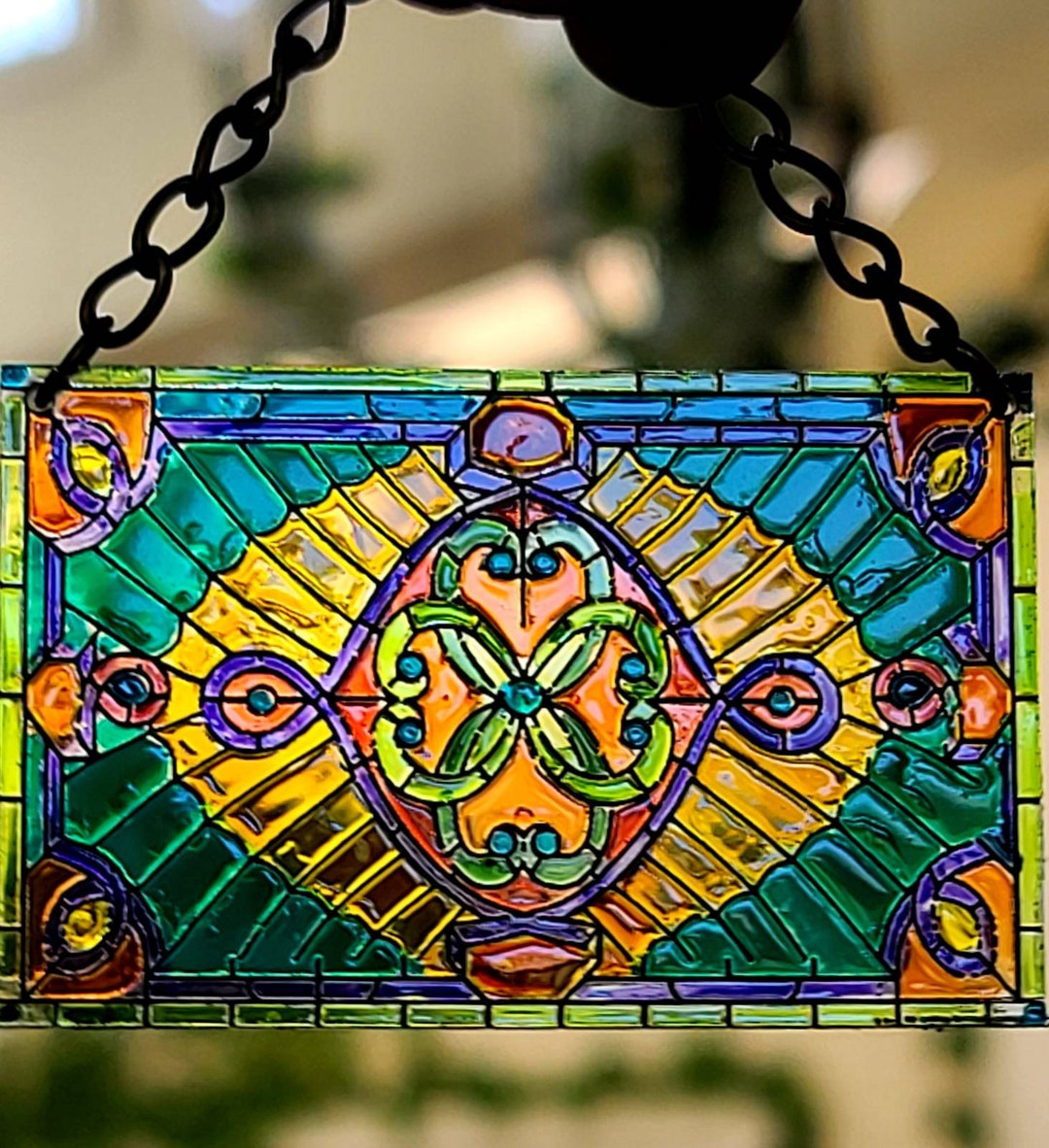 Dollhouse Miniature Stained Glass Look Acrylic Window - Etsy