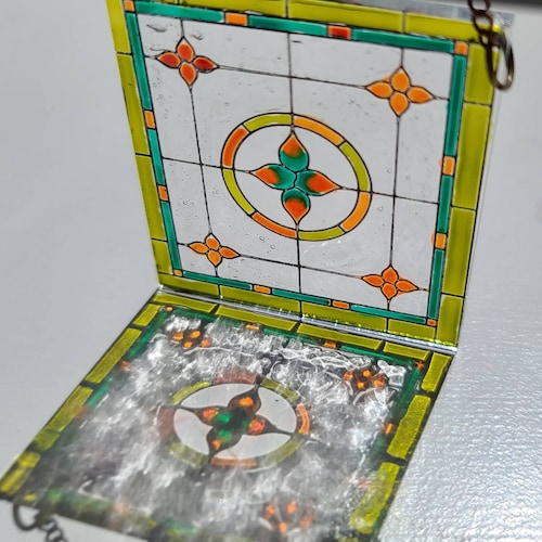 Miniature Dollhouse or Birdhouse Acrylic Stained Glass Look - Etsy