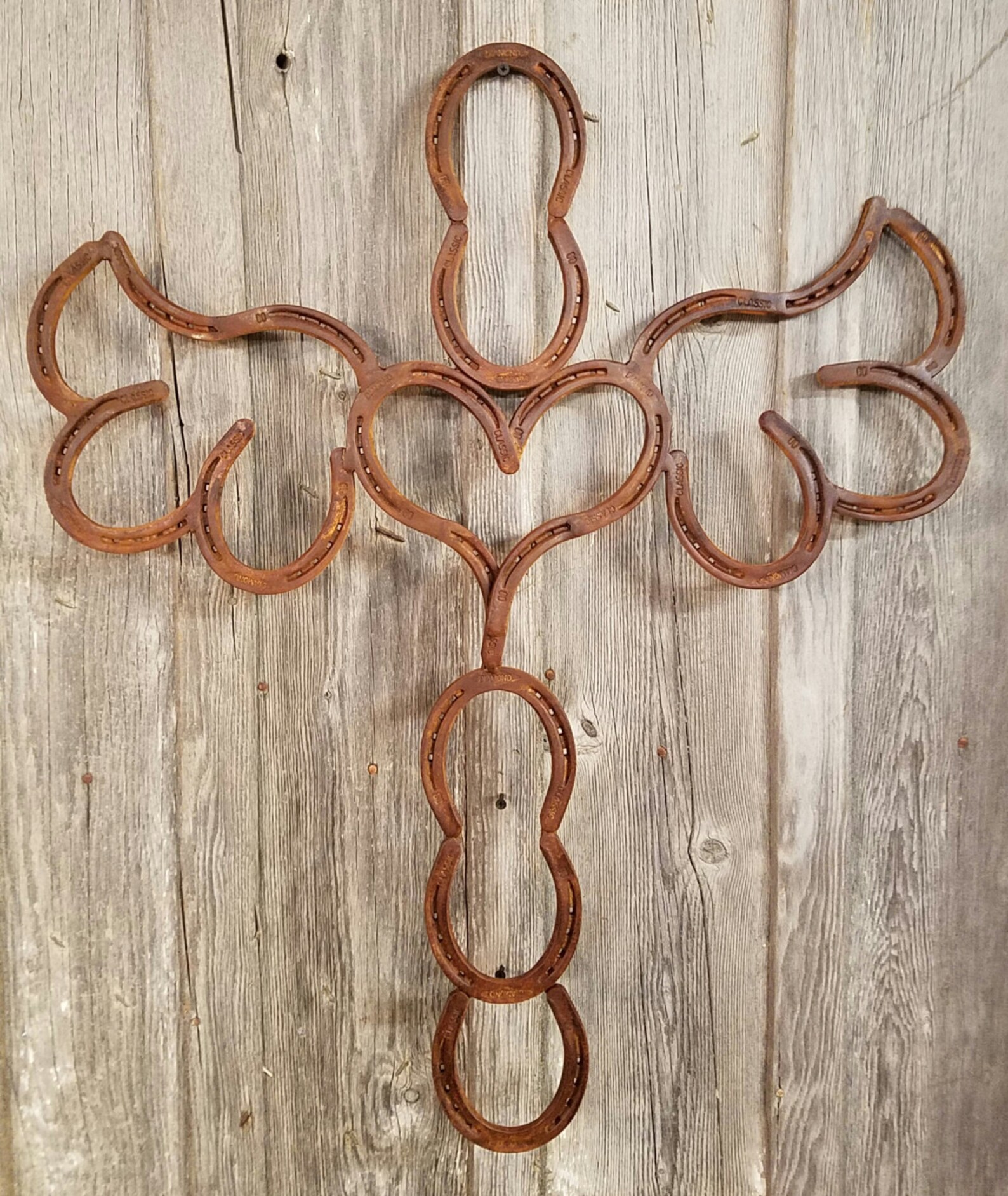 Horseshoe Winged Heart Cross Angel Heart Winged Cross | Etsy