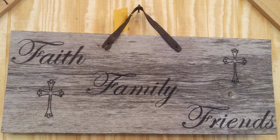 Faith Family Friends Rustic Sign Repurposed Barn Wood Sign - Etsy