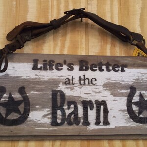 Life's Better at the Barn Rustic Barn Wood Sign - Etsy
