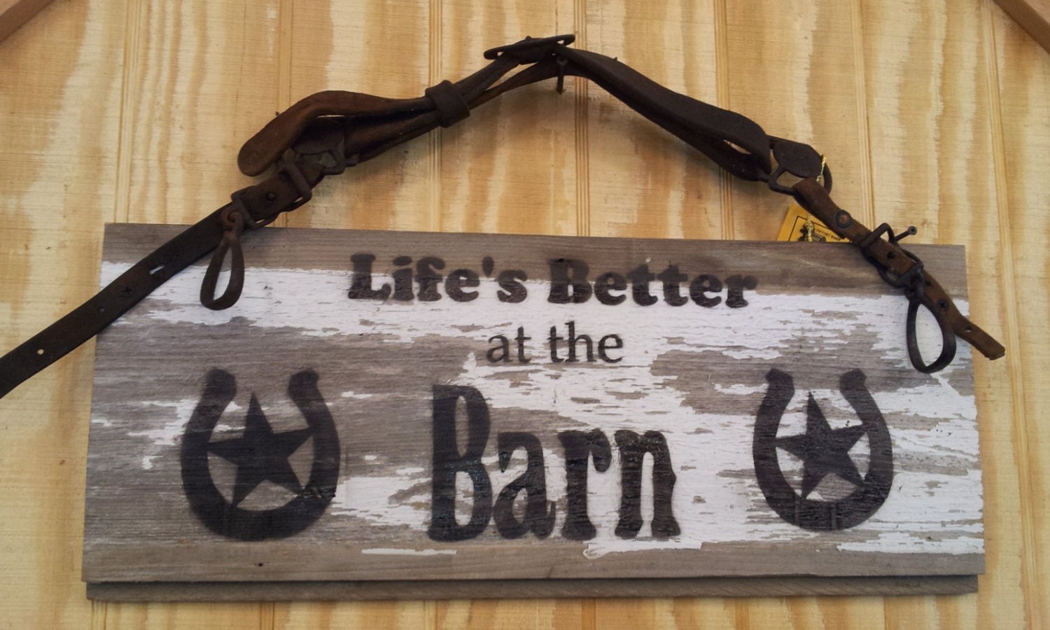 Life's Better at the Barn Rustic Barn Wood Sign | Etsy
