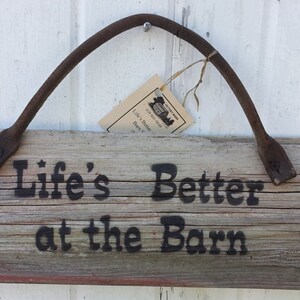 Life's Better at the Barn Rustic Barn Wood Sign - Etsy