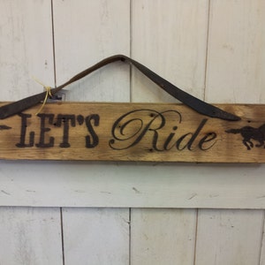 Let's Ride Horse Riding Repurposed Barnwood Sign - Etsy