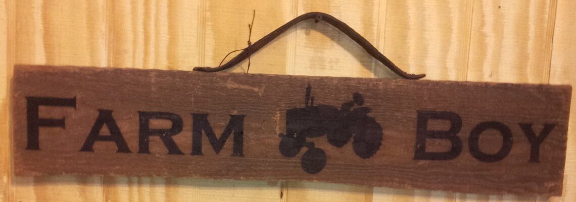 Farm Boy Repurposed Barnwood Sign | Etsy