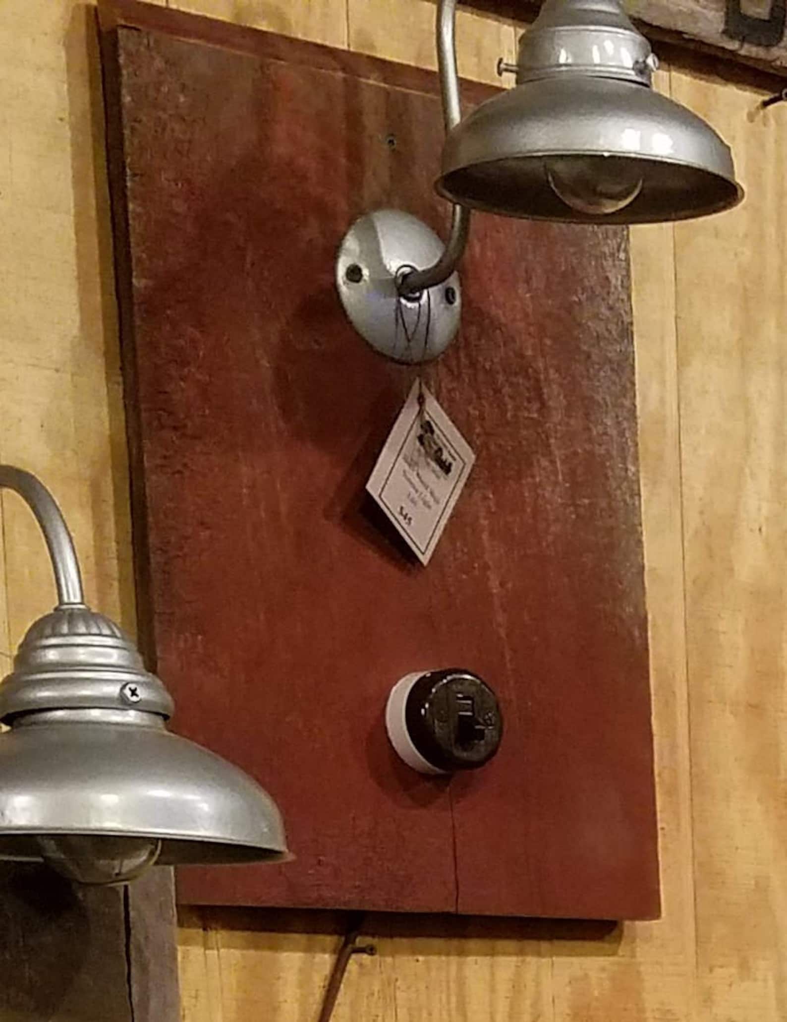 Wall Sconce Barn Wood Authentic Red Barn Wood Wall Sconce | Etsy