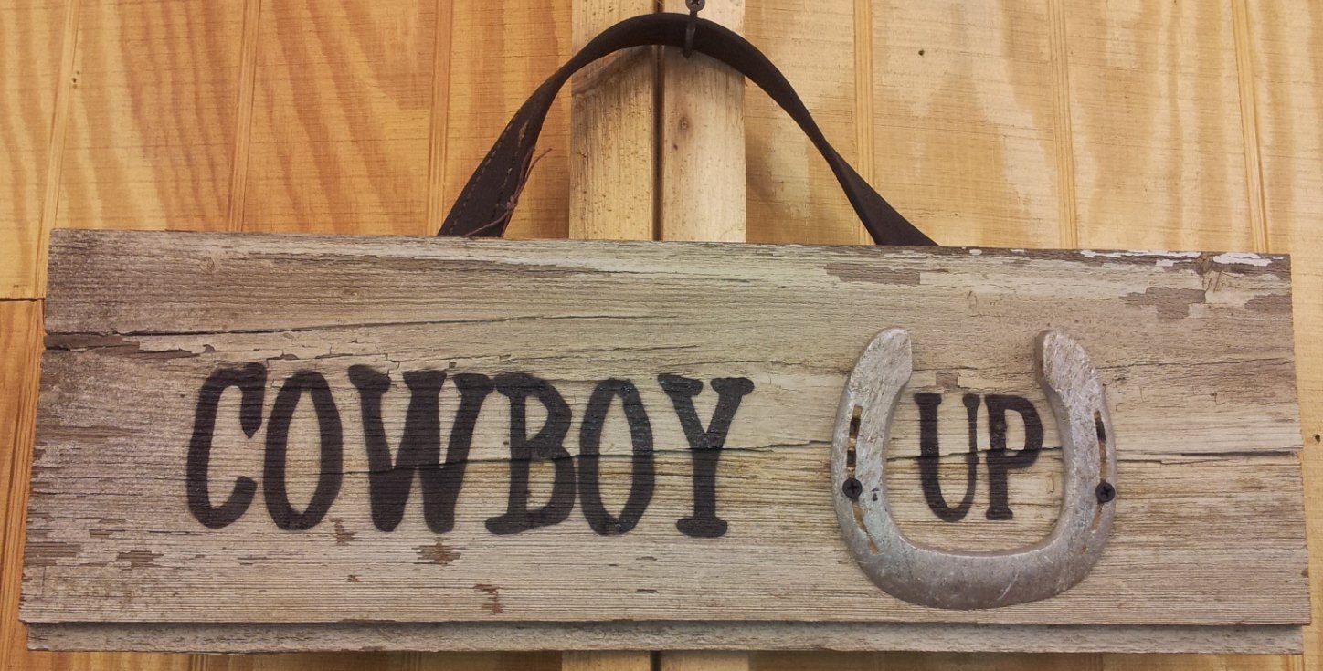 Cowboy Up Horseshoe