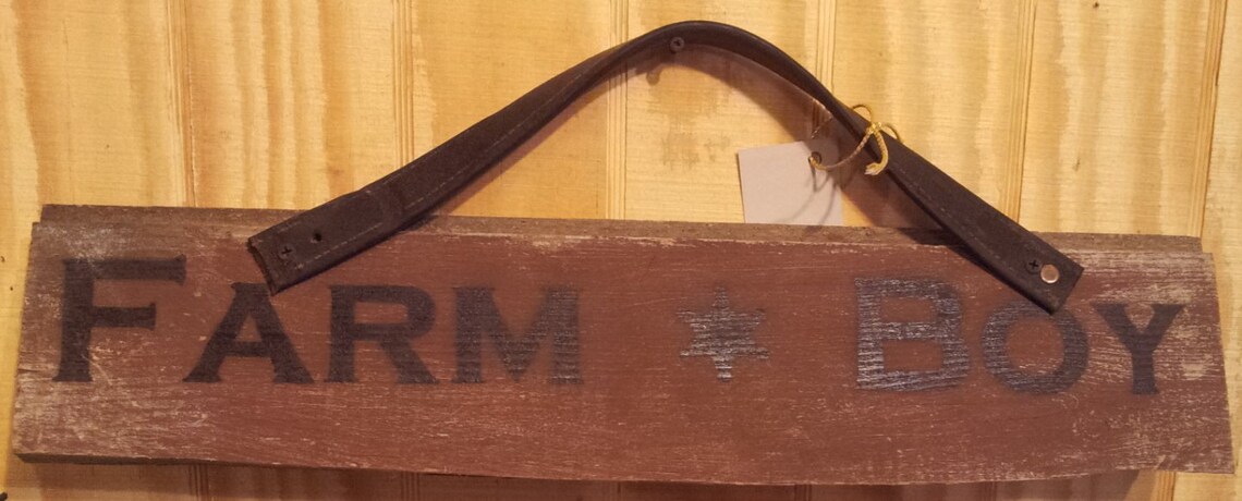 Farm Boy Repurposed Barnwood Sign | Etsy
