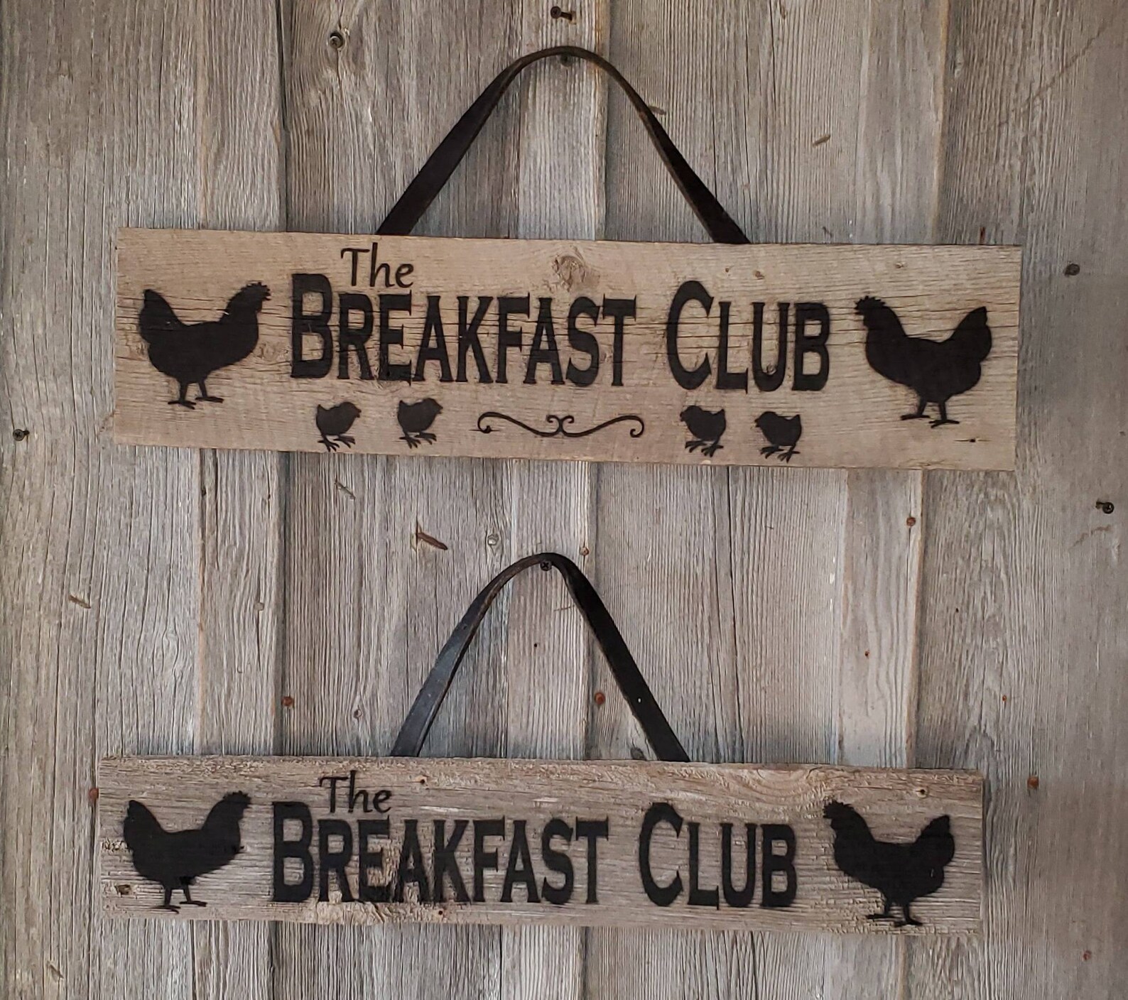Barn Wood Sign the Breakfast Club With Chickens Chicken | Etsy