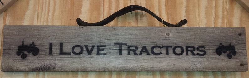I Love Tractors Repurposed Barnwood Sign - Etsy