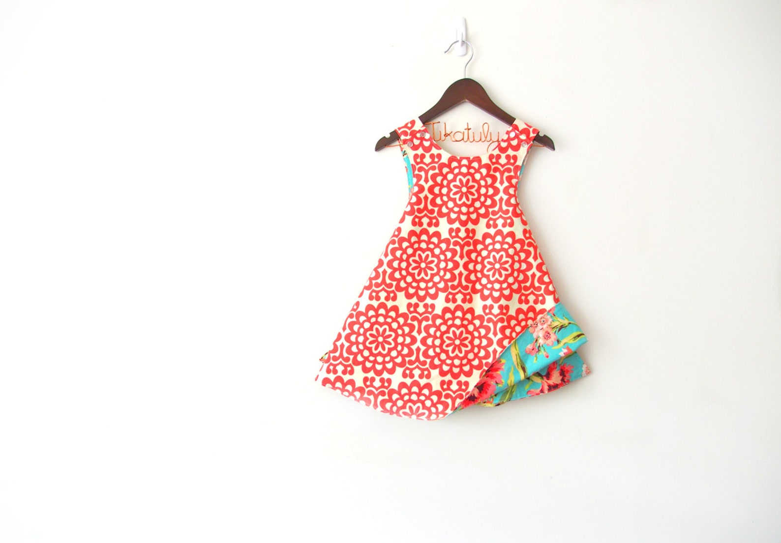 Aurthi Reversible Pinafore Dress Sewing Pattern, A-line Tunic, 0-3 ...