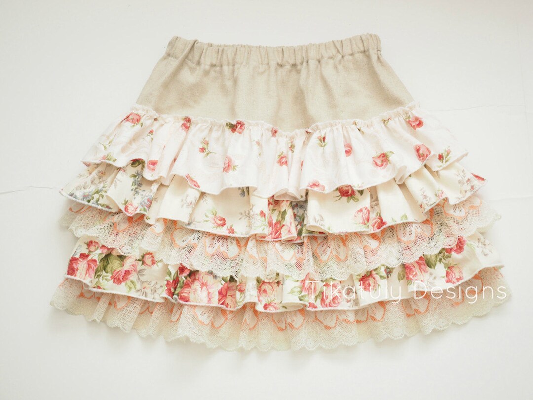 Ruffle Skirt Pattern Tutorial Girls Toddlers PDF E-book, Shapla Sizes 0 ...