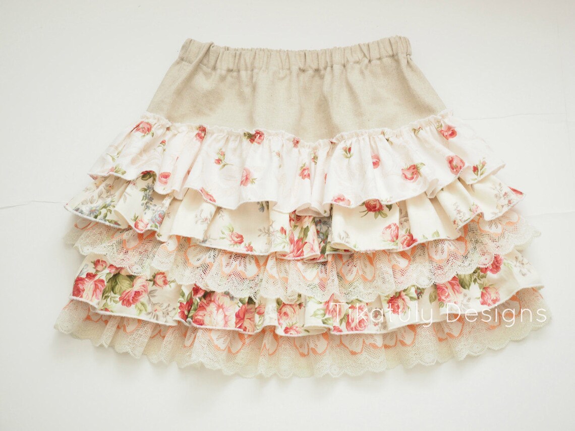 Ruffle Skirt Pattern Tutorial Girls Toddlers PDF E-book | Etsy
