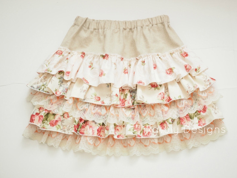 Ruffle Skirt Pattern Tutorial Girls Toddlers PDF E-book | Etsy