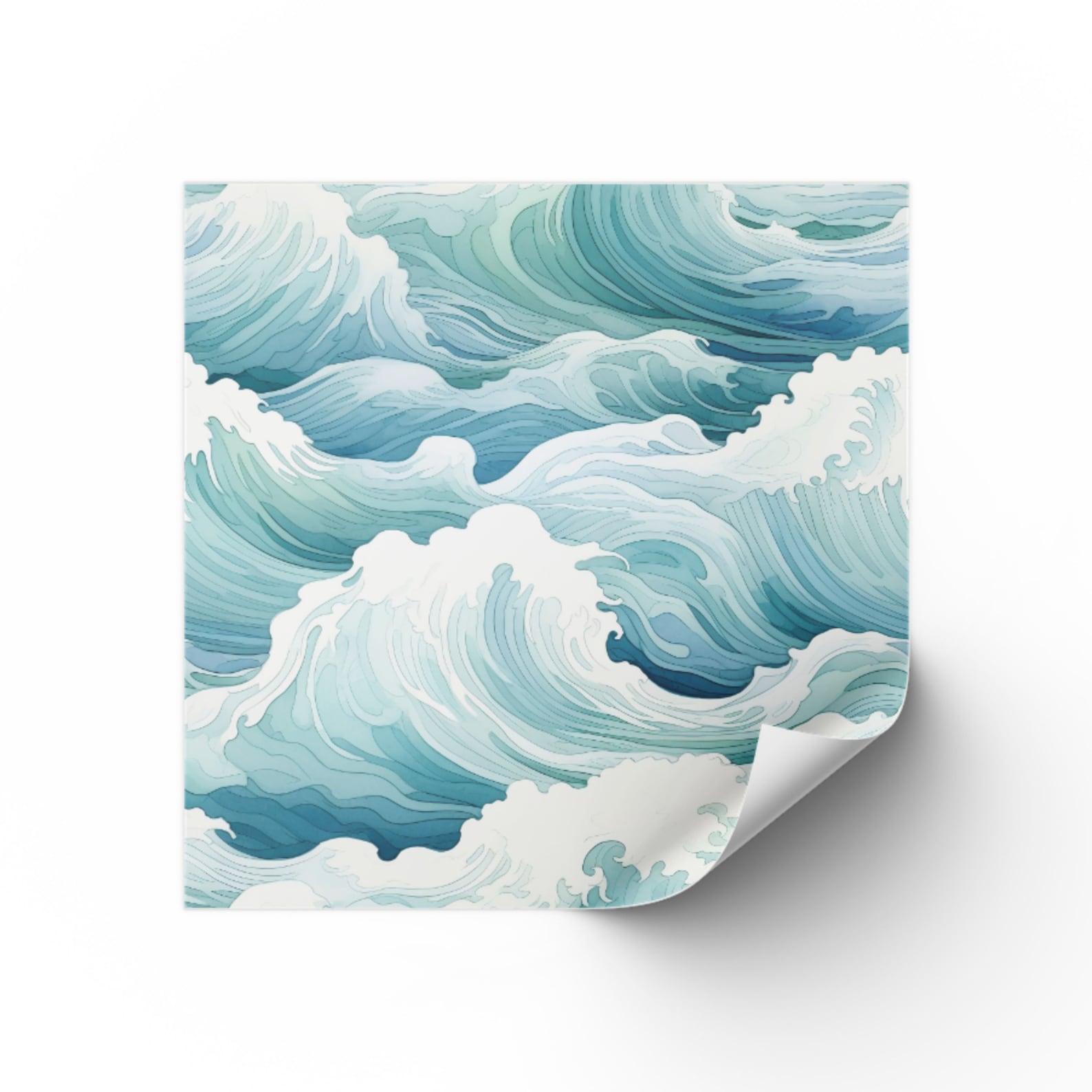 Ocean Waves Seamless Pattern: Print-on-demand, Commercial Use (digital ...