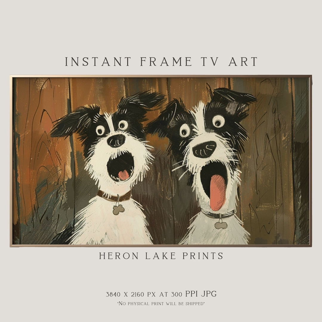 Cute Dogs Frame Tv Art, Spring Frame Tv Art, Frame Tv Dog Lover Art ...
