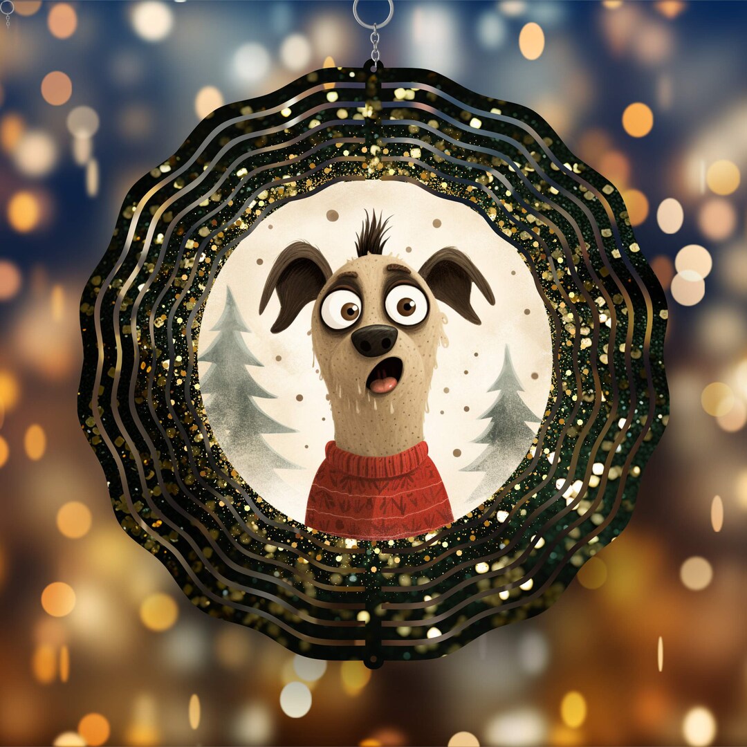 Ugly Sweater Dog Wind Spinner Sublimation Design (PNG) - Etsy