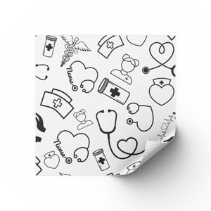 Nurse Nursing Nurses Seamless Pattern, SVG & PNG, With Transparent ...