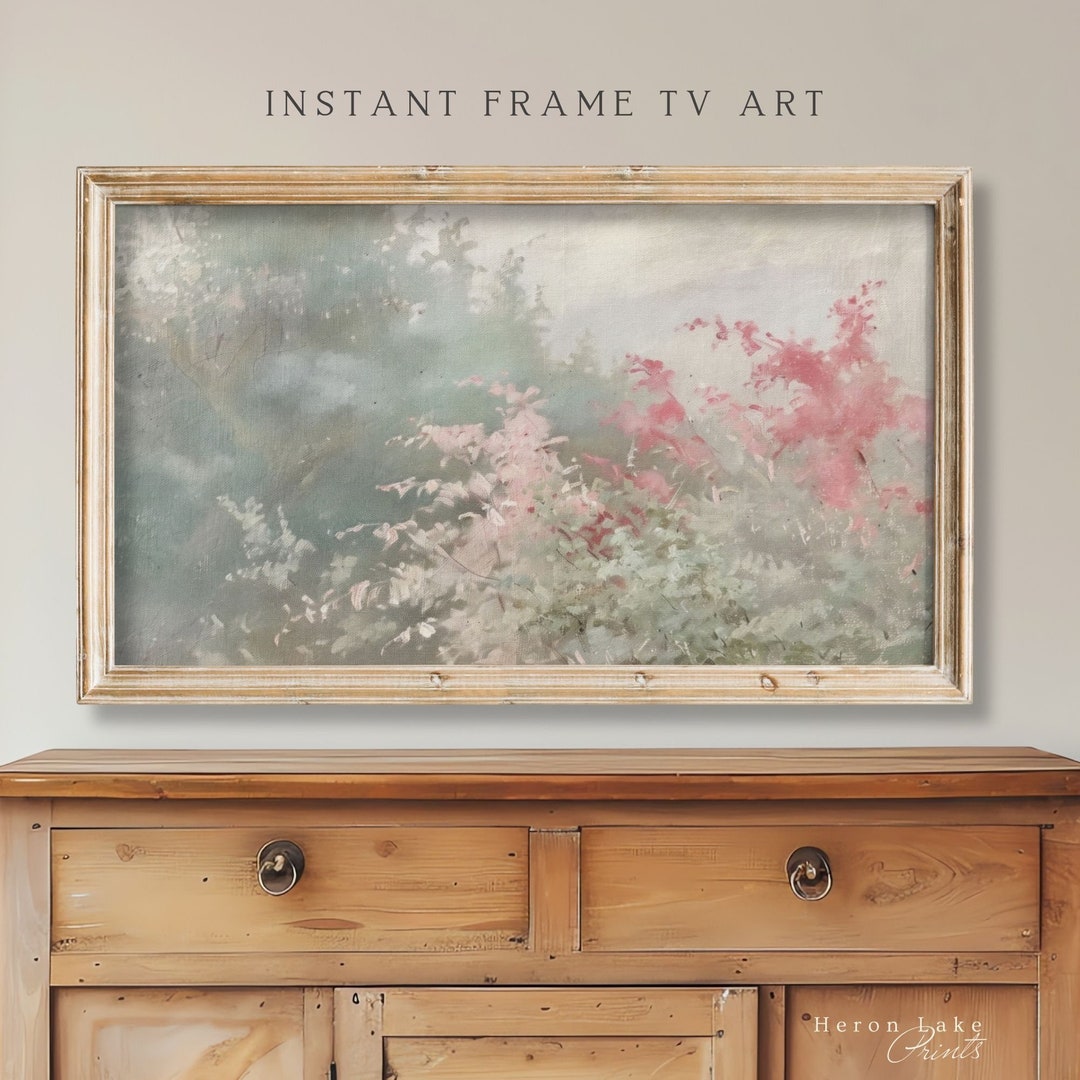 Vintage Pink Floral Samsung Frame TV Art (digital Download) - Etsy